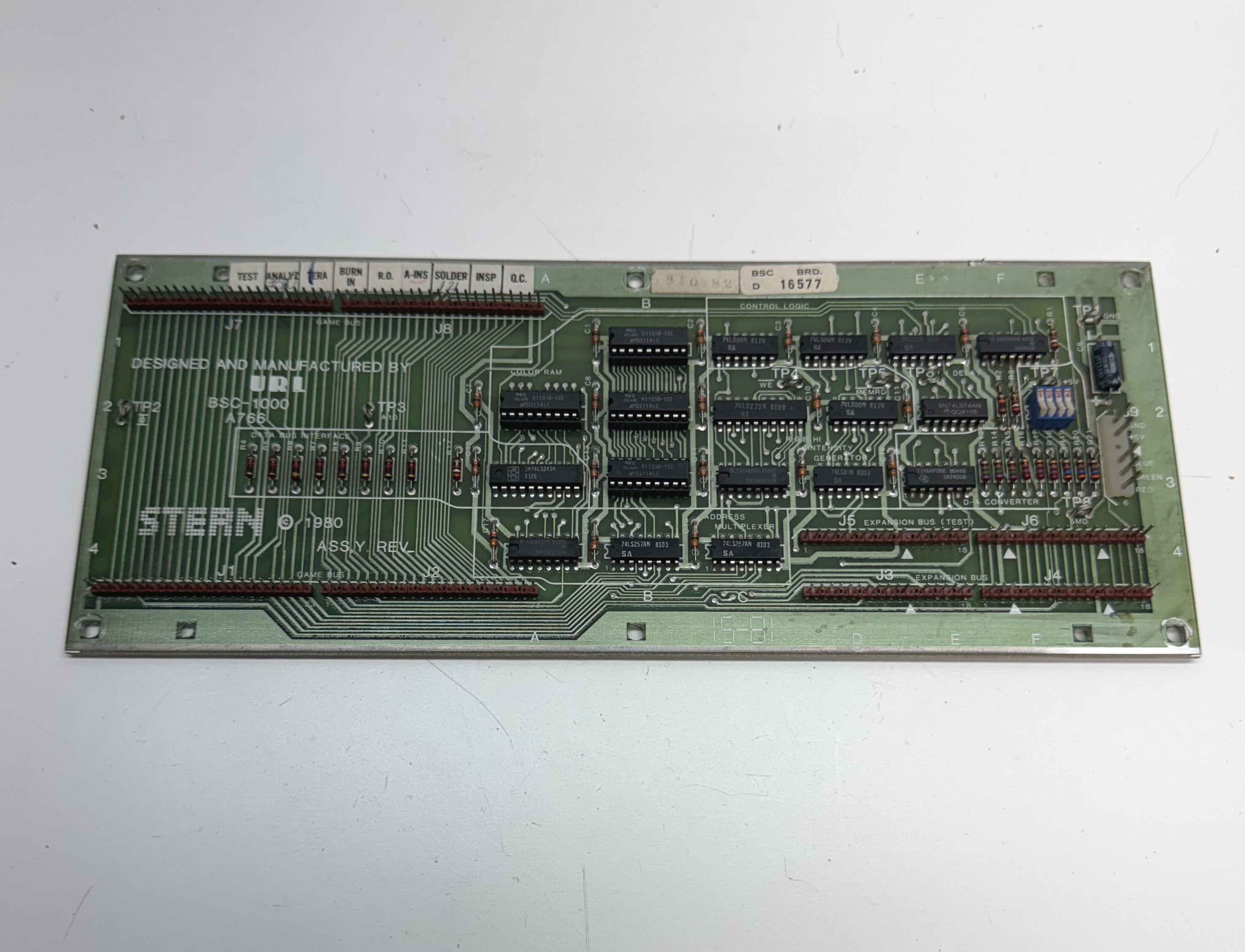 Berzerk / Frenzy BSC-1000 Board, Works – QuarterArcade.com