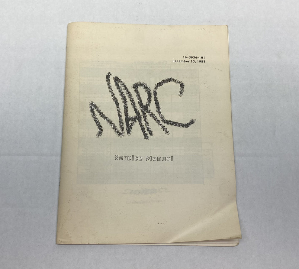 NARC Arcade Manual (w/schematics) – QuarterArcade.com